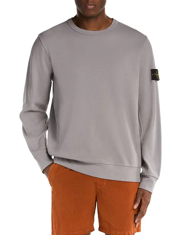 Stone Island Felpa Solid Cotton Sweater