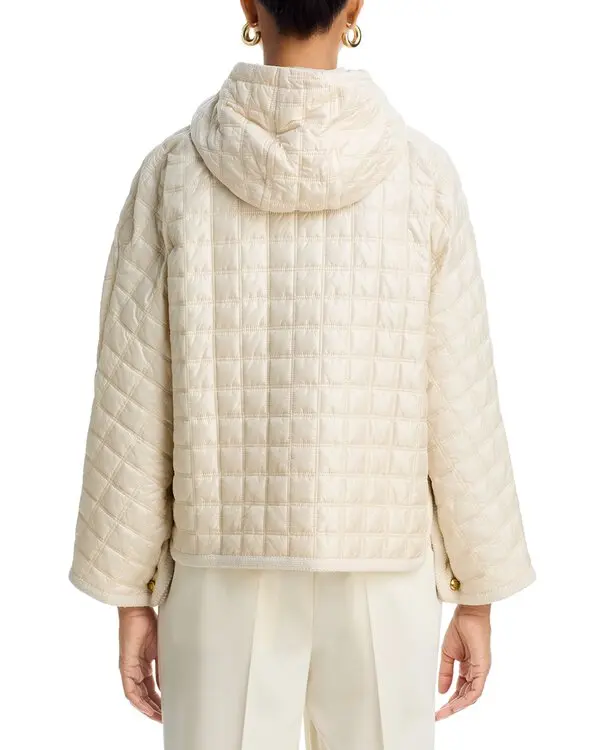 Moncler Hooded Square Quilted Padded Cape Jacket
