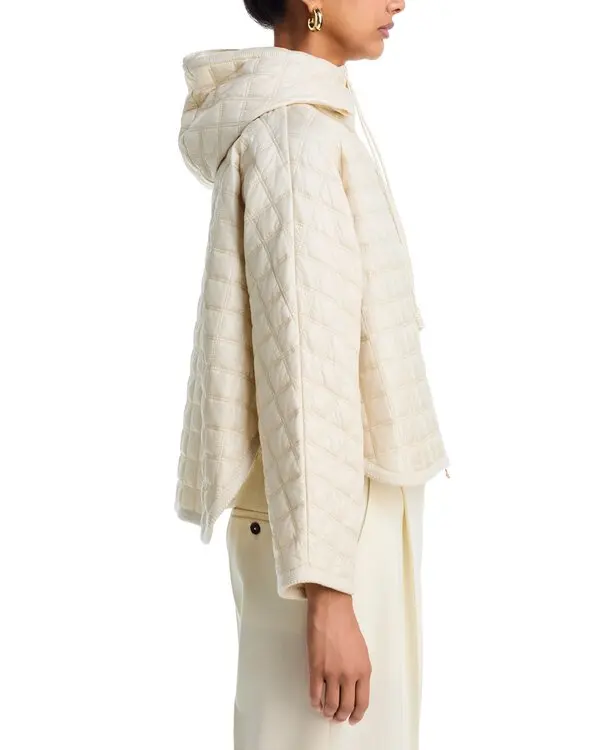 Moncler Hooded Square Quilted Padded Cape Jacket