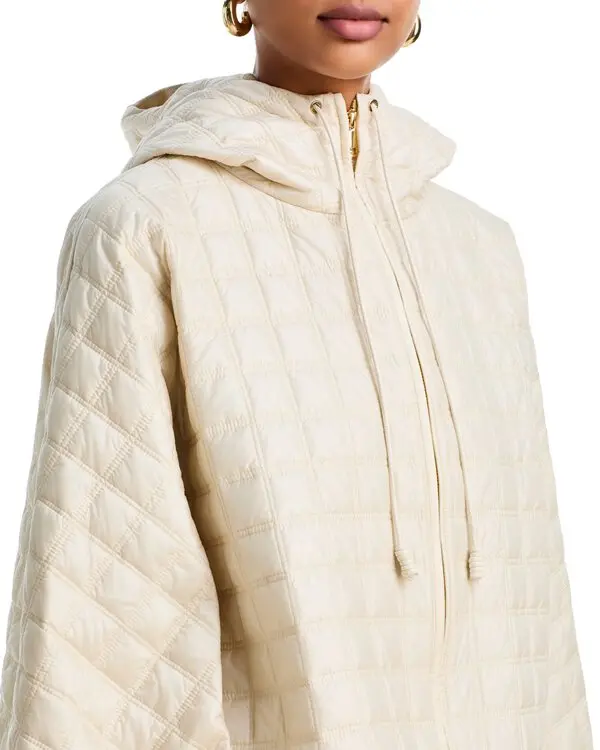 Moncler Hooded Square Quilted Padded Cape Jacket