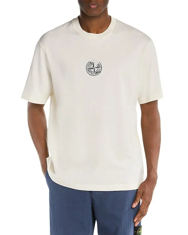 Stone Island Compass Graphic Logo Cotton T-shirt