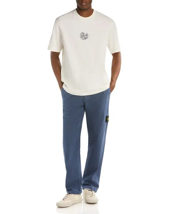 Stone Island Compass Graphic Logo Cotton T-shirt