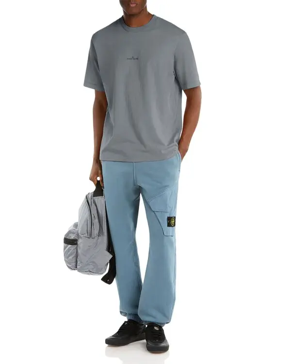 Stone Island Logo Compass Graphic Cotton T-shirt