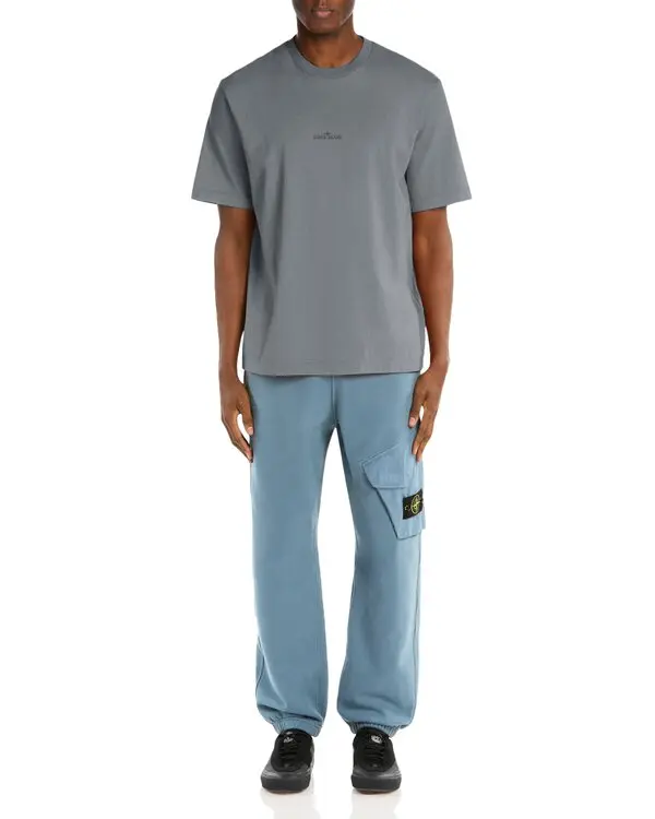 Stone Island Logo Compass Graphic Cotton T-shirt