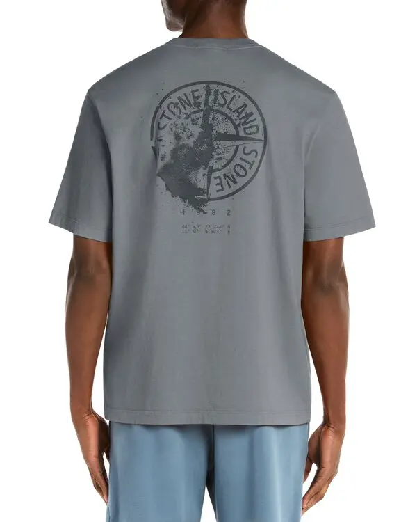 Stone Island Logo Compass Graphic Cotton T-shirt