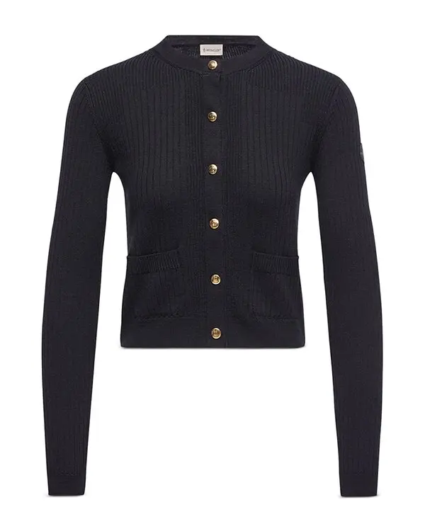 Moncler Ribbed Wool Blend Cardigan