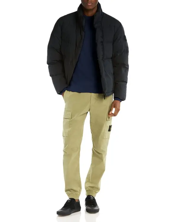 Stone Island Maglia Logo Patch Cotton Crewneck Sweater