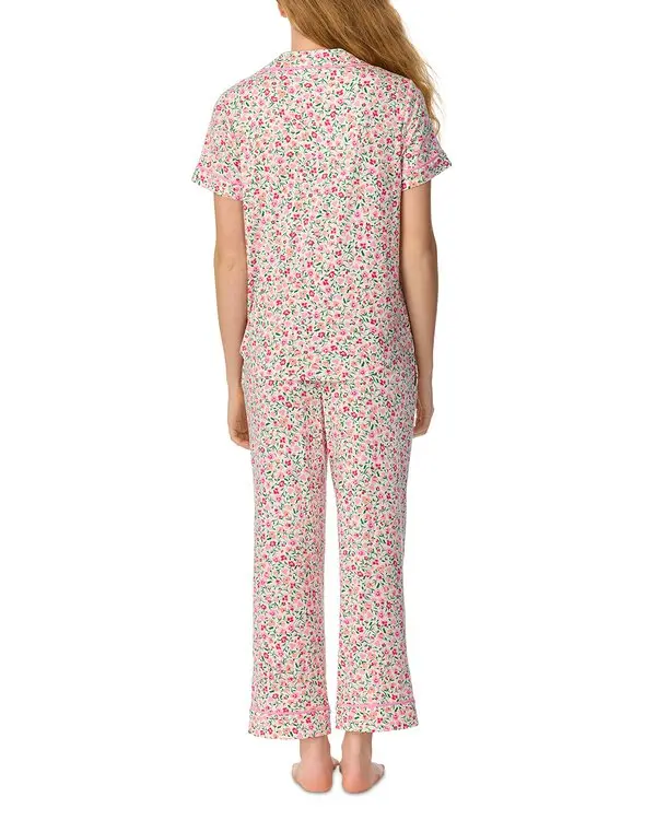 Kate Spade New York Brushed Jersey Short Sleeve Pajama Set - White Ditsy
