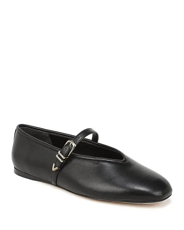 FAVORITE DAUGHTER Margot Leather Mary Jane Flats - Black