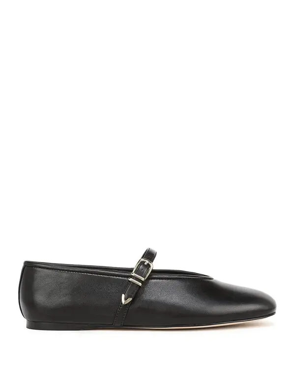 FAVORITE DAUGHTER Margot Leather Mary Jane Flats - Black