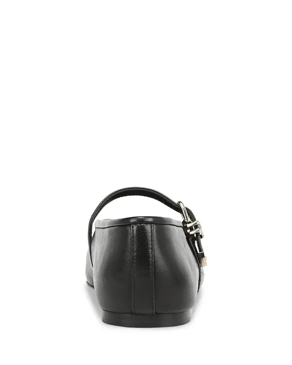 FAVORITE DAUGHTER Margot Leather Mary Jane Flats - Black
