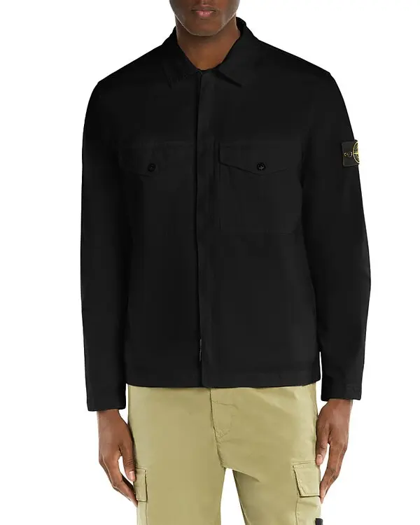 Stone Island Dual Pocket Zipper Overshirt
