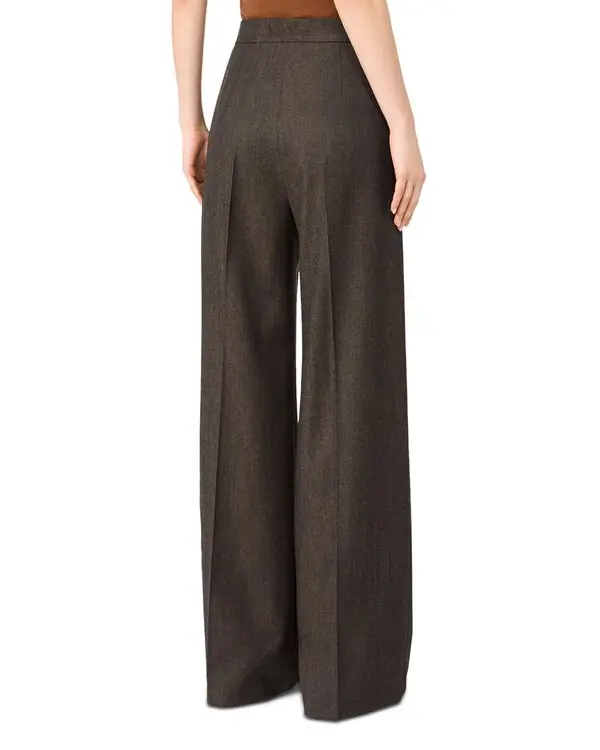 Max Mara Mxmcampo Wool Wide Leg Pants