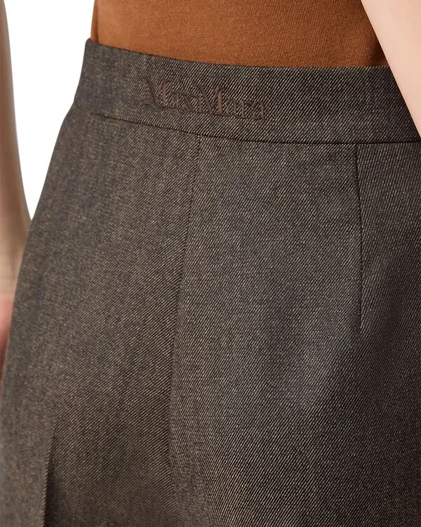 Max Mara Mxmcampo Wool Wide Leg Pants