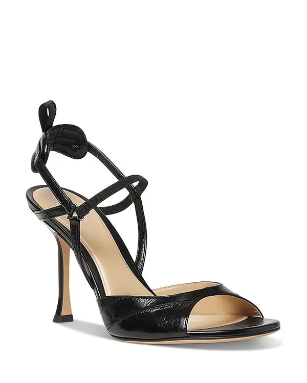 Fendi Colibri Leather Slingback Sandals - Nero