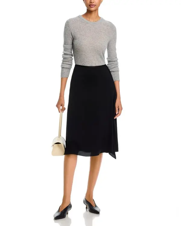 Theory Asymmetrical Hem Midi Skirt