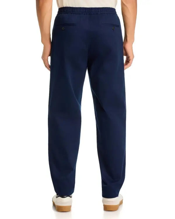 Theory Relaxed Fit Tapered Moonsoft Cotton Pants - Baltic