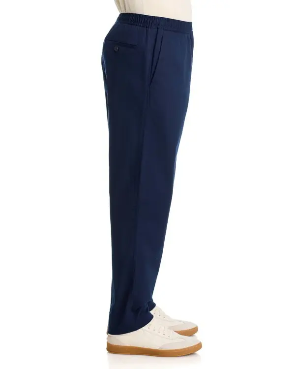 Theory Relaxed Fit Tapered Moonsoft Cotton Pants - Baltic