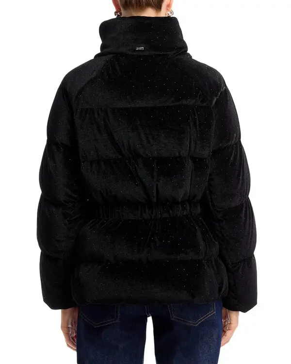 Herno Shiny Velvet Short Puffer Coat