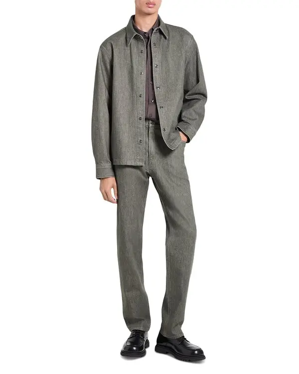Theory Relaxed Fit Denim Overshirt In Tinted Denim