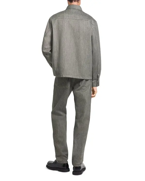 Theory Relaxed Fit Denim Overshirt In Tinted Denim