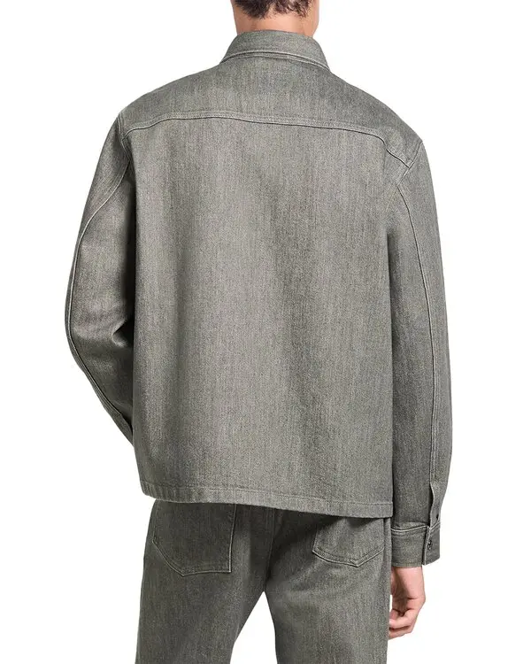 Theory Relaxed Fit Denim Overshirt In Tinted Denim