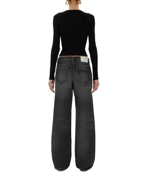 HAIKURE Bonnie Leather High Rise Straight Jeans