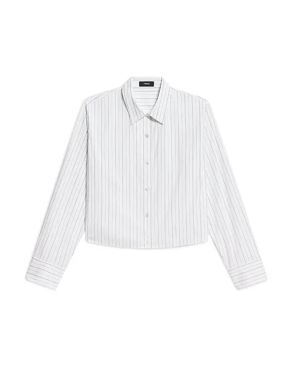 Theory Striped Button Front Shirt