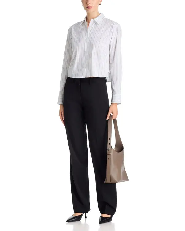 Theory Striped Button Front Shirt