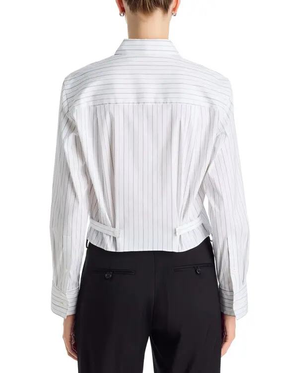 Theory Striped Button Front Shirt