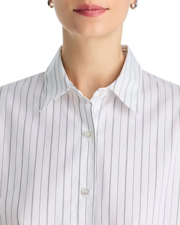 Theory Striped Button Front Shirt