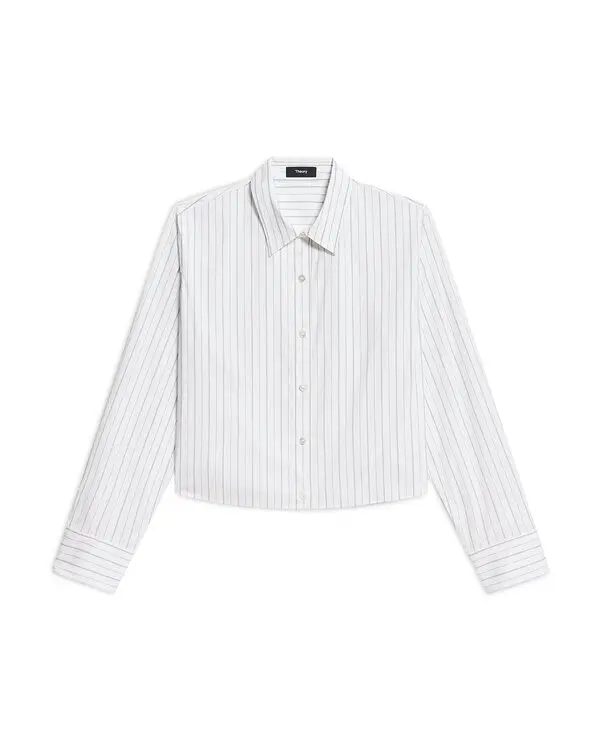 Theory Striped Button Front Shirt