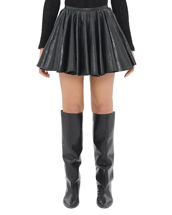 HAIKURE Ziggy Silky Leather Mini Skirt