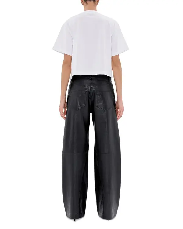 HAIKURE Bonnie Leather Mid Rise Straight Pants