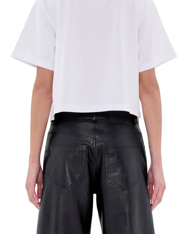 HAIKURE Bonnie Leather Mid Rise Straight Pants