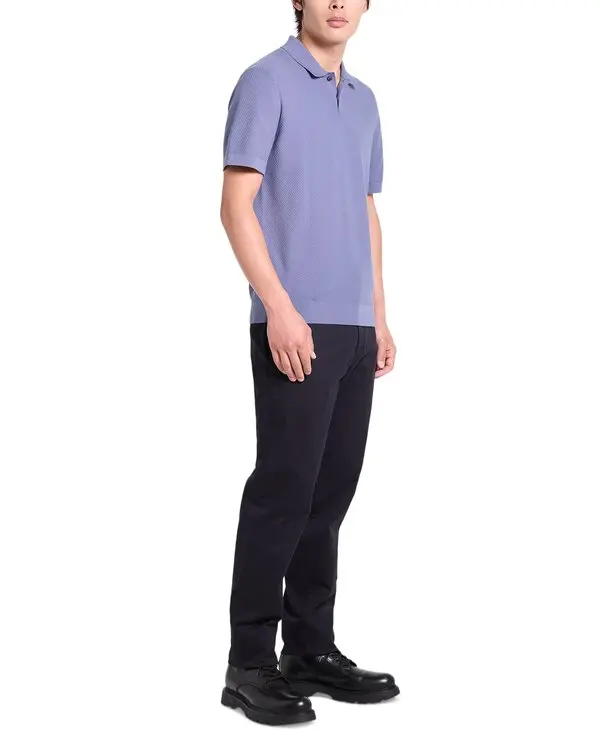 Theory Soris Polo In Fine Bilen - Dusk Blue