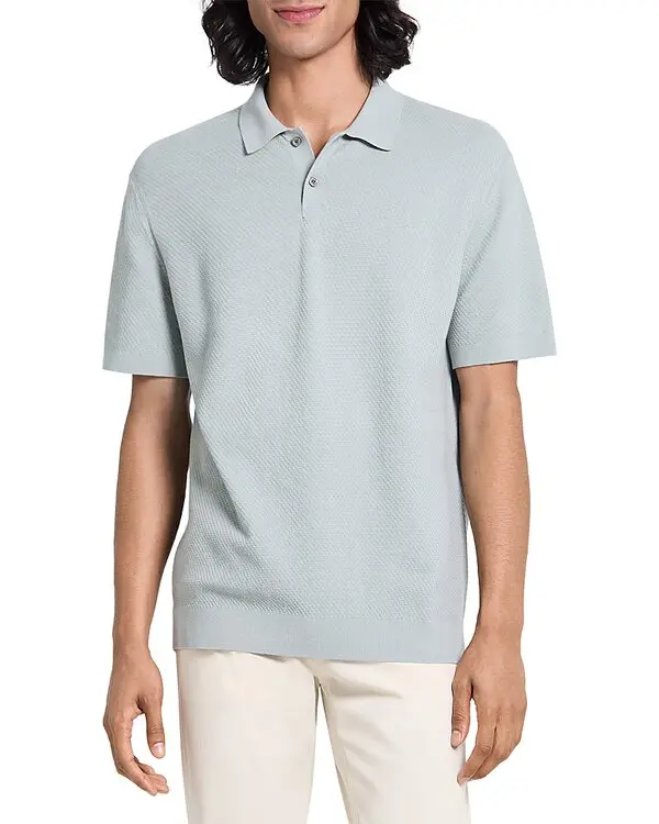 Theory Soris Polo In Fine Bilen - Willow Green