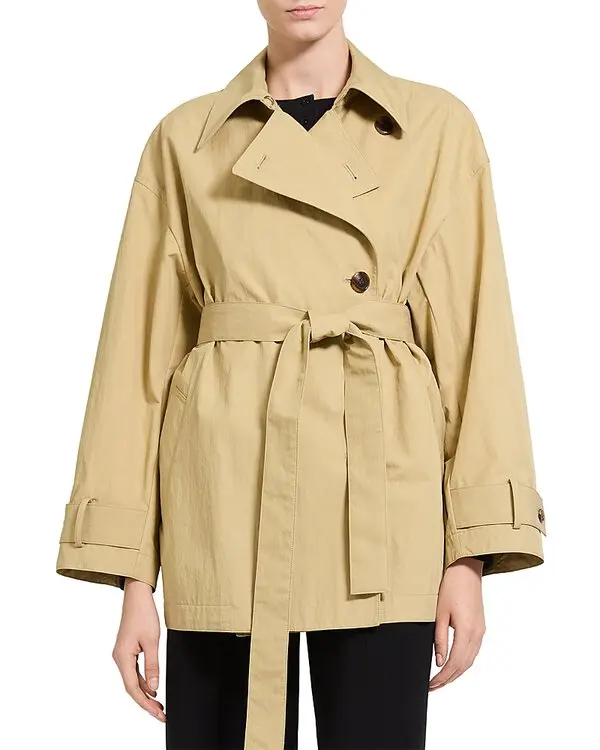 Theory Relaxed Double Breasted Trench Coat