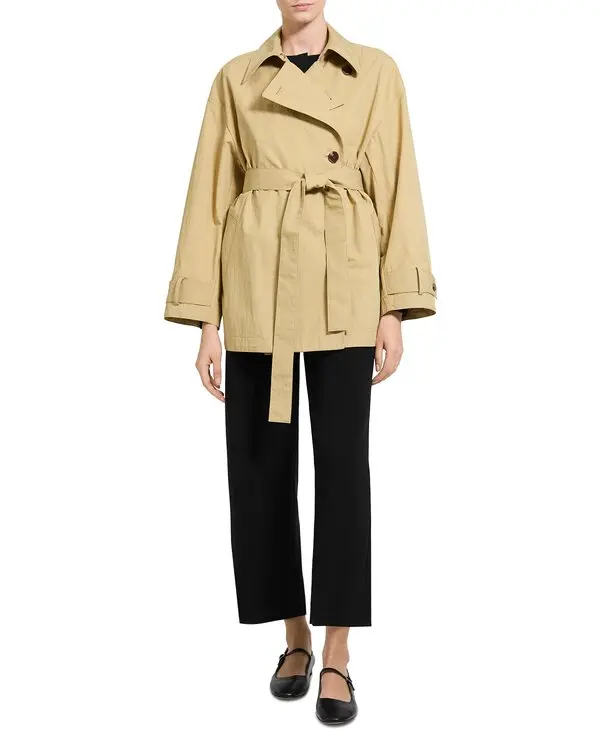Theory Relaxed Double Breasted Trench Coat