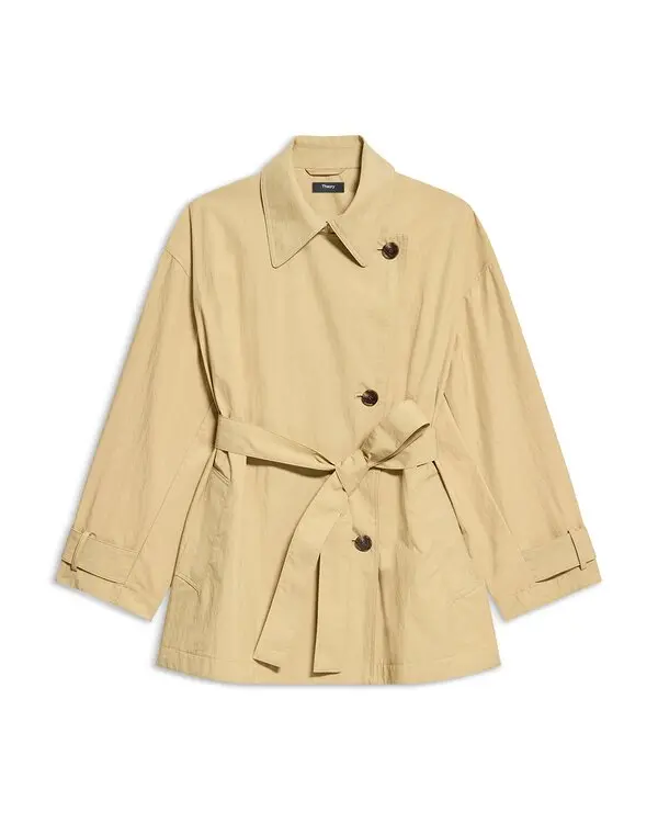 Theory Relaxed Double Breasted Trench Coat