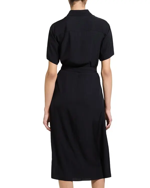 Theory Belted Button Front A-line Dress