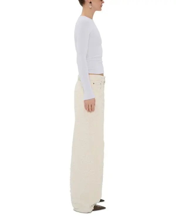HAIKURE Clyde Wide Leg Jeans - Off White