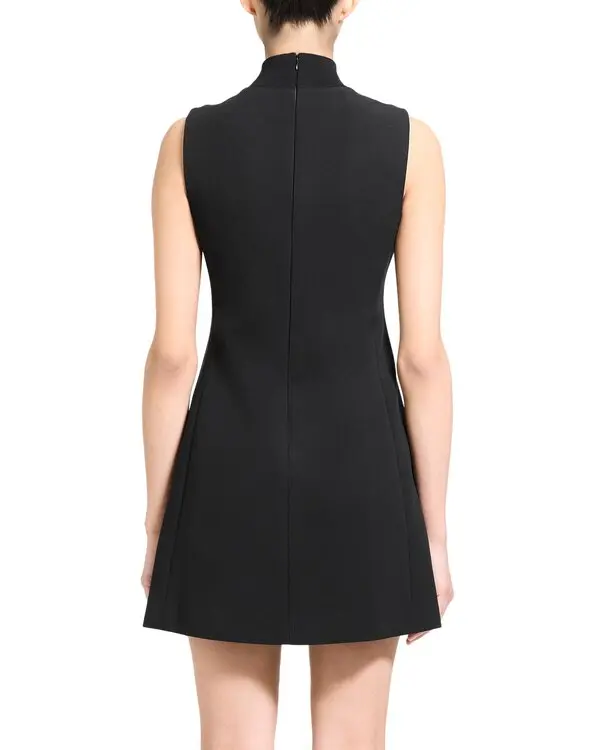 Theory Mock Neck Sleeveless A Line Dress