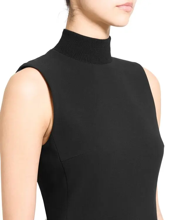 Theory Mock Neck Sleeveless A Line Dress