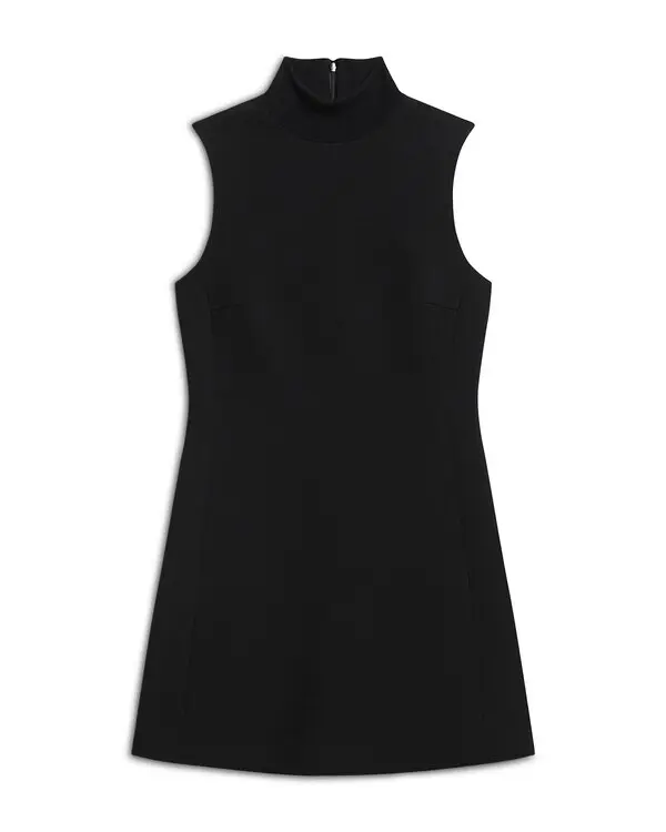 Theory Mock Neck Sleeveless A Line Dress