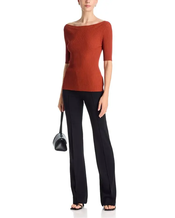 Theory Boat Neck Rib Knit Sweater