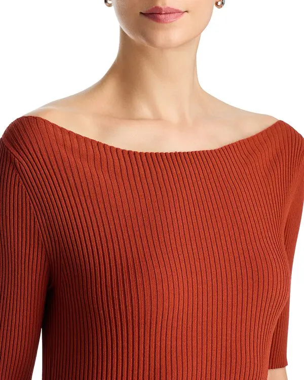 Theory Boat Neck Rib Knit Sweater
