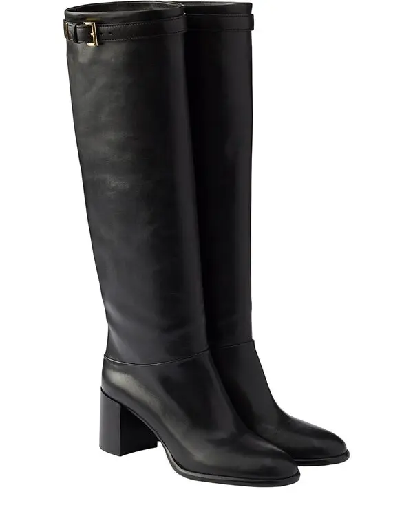 Prada Leather Boots - Black