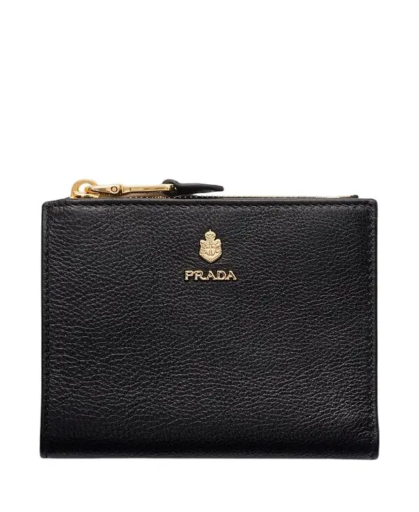 Prada Small Leather Wallet - Black