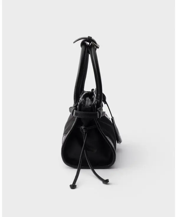 Prada Bonnie Small Re-nylon And Leather Handbag